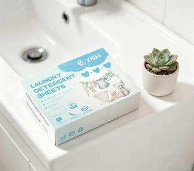 China Eco-Friendly Strong Cleansing Laundry Detergent Sheets with Customizable Fragrance for sale
