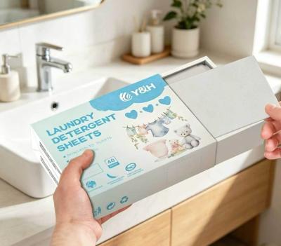 China Eco-Friendly Laundry Detergent Sheets with Customizable Fragrance and Strong Cleansing Power for sale