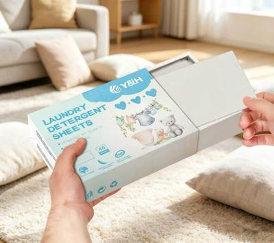 China Eco-Friendly Laundry Detergent Sheets with Strong Cleansing Power and Customizable Fragrance for sale