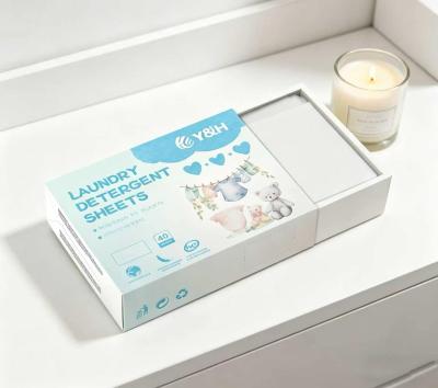 China Eco-Friendly Compact Laundry Detergent Sheets with Strong Cleansing Power for sale