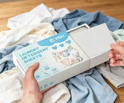 China Eco-Friendly Laundry Detergent Sheets with Strong Cleansing Power and Customizable Fragrance for sale