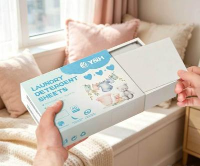 China Eco-Friendly Biodegradable Laundry Detergent Sheets with Customizable Fragrance for Deep Cleaning for sale