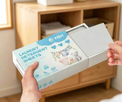 China Eco-Friendly Laundry Detergent Sheets with Strong Cleansing Power and Customizable Fragrance for sale