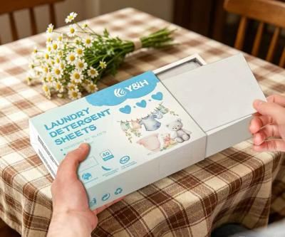 China Biodegradable Eco Laundry Sheets with Customizable Fragrance and 11*14cm Size for Deep Stain Removal for sale