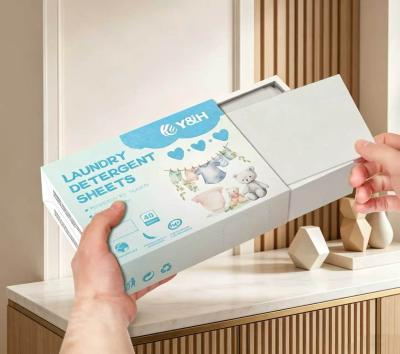 China Eco-Friendly Laundry Detergent Sheets with Strong Cleansing Power and Customizable Fragrance for sale