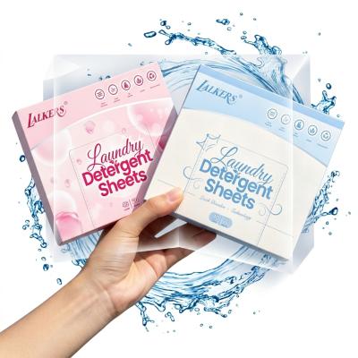 China Paraben & Phosphate Free 100% Plant Based Laundry Detergent Sheets with Zero Waste Packaging for sale