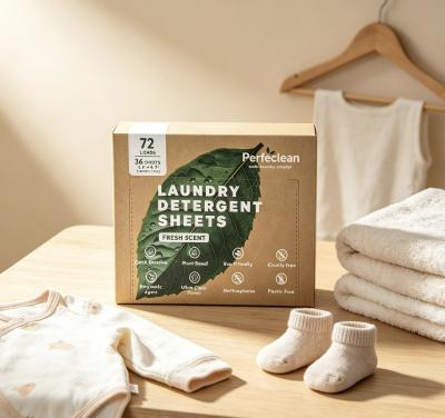 China Plant Based Biodegradable Laundry Detergent Sheets Lightweight Compact for Easy Packing for sale