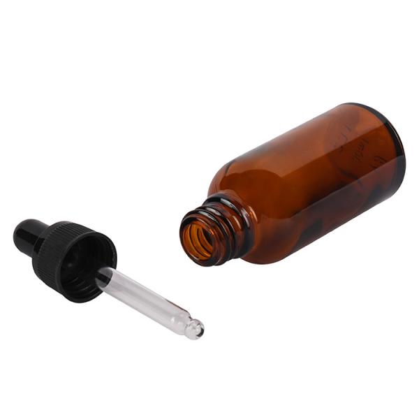 Quality 15ml 20ml 30ml 50ml 100ml Cosmetic Dropper Bottle Thick Dark Amber Glass for sale