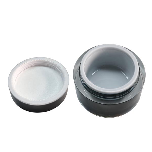 Quality Black Acrylic Empty Cosmetic Containers 5ml 10ml 20ml 30ml 50ml Refillable Cream for sale