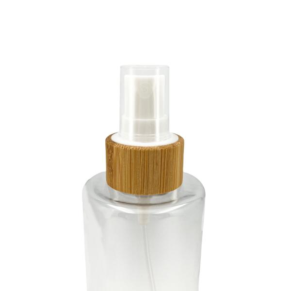 Quality Portable Cosmetic Spray Bottle 100ml Perfume Sprayer With Plastic And Bamboo Lid for sale