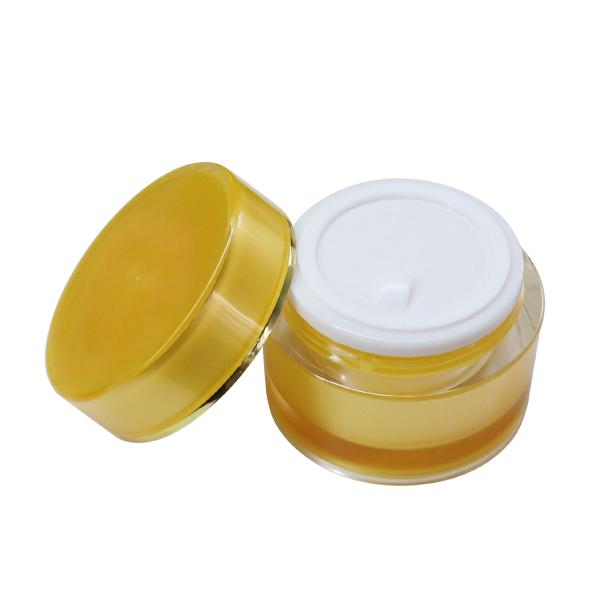 Quality Luxurious Acrylic Plastic Cream Jars 50g Double Layer Round Cosmetic Containers for sale
