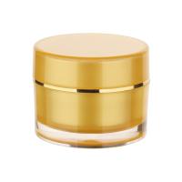 Quality Luxurious Acrylic Plastic Cream Jars 50g Double Layer Round Cosmetic Containers for sale