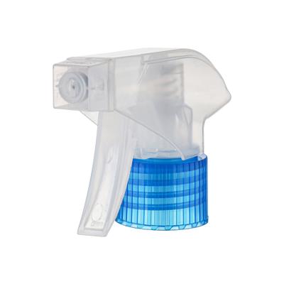 China 28/410 doorschijnende blauwe plastic fles continue sproeier - Schuim plastic trigger sproeikop voor reinigingsflessen Te koop