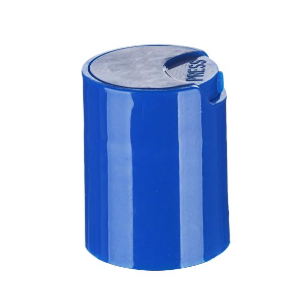 Quality 28/415 PP Blue Press Cap ,flip Top Disc Top Cap Lids For Cosmetic Packaging for sale