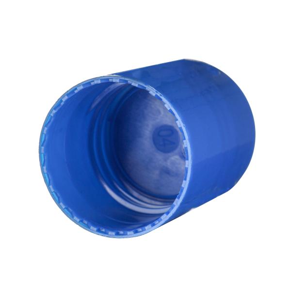 Quality 28/415 PP Blue Press Cap ,flip Top Disc Top Cap Lids For Cosmetic Packaging for sale