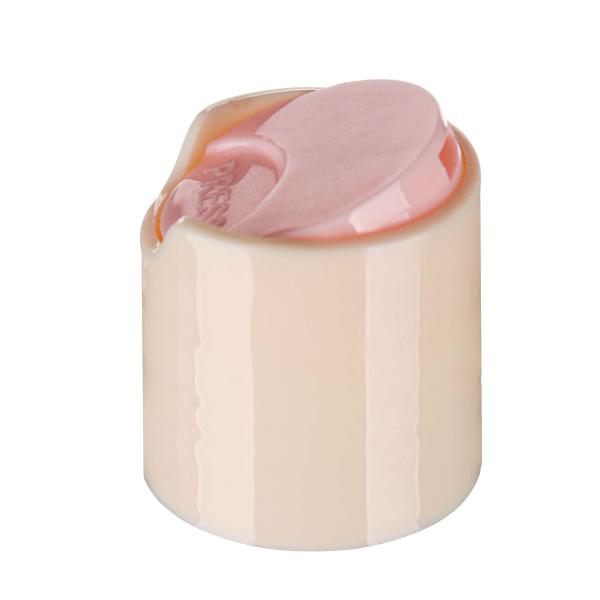 Quality 24/410 Off - White PP Plastic Press - To - Open Flip Top Cap For Cosmetic for sale