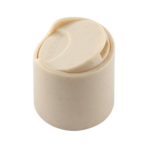 Quality Custom Cylindrical 24/410 Smooth Plastic Bottle Cap, Press-type Cosmetic Top Cap for sale