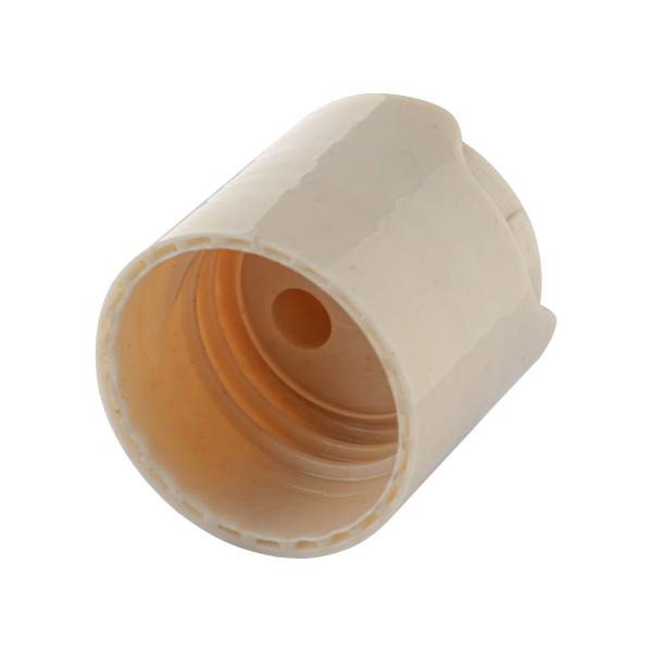 Quality Custom Cylindrical 24/410 Smooth Plastic Bottle Cap, Press-type Cosmetic Top Cap for sale