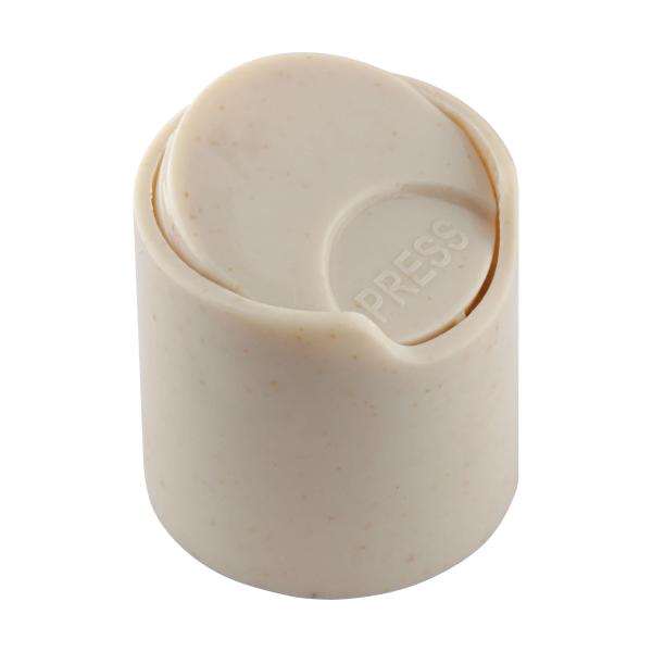 Quality Custom Cylindrical 24/410 Smooth Plastic Bottle Cap, Press-type Cosmetic Top Cap for sale