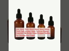 1 ml de 2 ml de 3 ml de 4 ml de 5 ml de bouteilles mini-gouttes en verre ambre