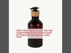 200 ml 300 ml 500 ml Amber PET Plastic Flasken Badkamer Shampoo En Conditioner Dispenser Set
