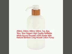 Refillable Conical HDPE Cosmetic Lotion Bottle 200ml 250ml 300ml 500ml 7oz 8oz 10oz 16oz