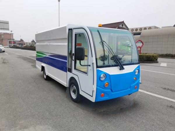 Quality Four Wheel Closed Barge Truck Garbage Transport Truck Sanitation Truck New Energy Electric for sale