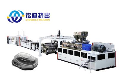 China MINGDI Plastic PP PS Sheet Production Line / PLC Co Extrusion Line 1400kg/H for sale
