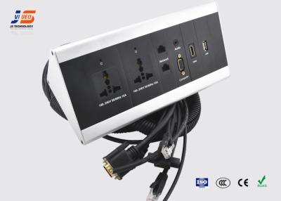 Cina Sbocco di alluminio dello scrittorio con USB per gli sbocchi della mobilia della Tabella/Tabella di conferenza in vendita