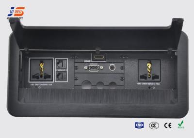 中国 会議のための黒い/銀の卓上の接続ボックスの卓上のソケット HDMI 販売のため
