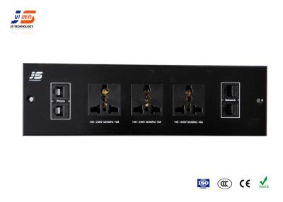 Cina Le multimedia fissate al muro nere di alluminio VGA HDMI USB dell'incavo sabbiano la rifinitura in vendita