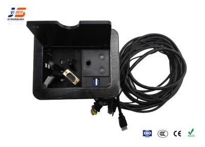 Cina Scatola a livello di media di USB del piano d'appoggio della scatola di collegamento della Tabella di conferenza dello sbocco della spina del supporto in vendita