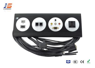 Cina Sbocco potente del cavo dello scrittorio, spina da tavolo elettrica ed Usb Rg45 dell'incavo in vendita