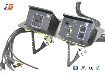 中国 引き込み式の卓上の結合箱、多機能力 + RJ45 + VGA 販売のため