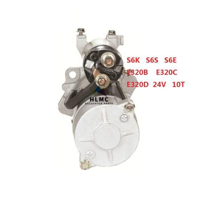 Cina Excavator Starter Motor S6S S6K S6E 24V 10T E320C E320D in vendita