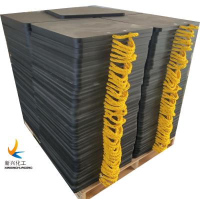 China 24*24uhmwpe crane leg  jack pe sleeper of heavy machinery track outrigger pads for sale