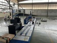China 2-Wheeled Motorcycle Centralized Testing Line with Brake Force, Axle Load, Speedometer and Wheel Alignment Functions for sale