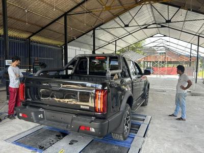 China 5 In1 Roller Brake Tester Suspension Tester Axle Load  Dual Plates Side Slip  Speedometer Headlight Tester for sale