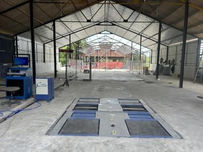 China 5 In1 Roller Brake Tester Suspension Tester Axle Load  Dual Plates Side Slip  Speedometer Headlight Tester for sale