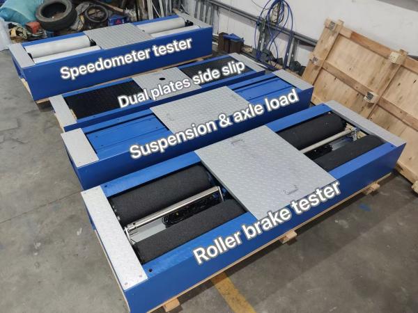 Quality 5-in-1 Roller Brake Tester with 4000kg Max Axle Load Patented Sanding Roller and Industrial Control Computer for sale