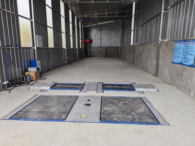 China Cartesy truck test lane for repair shop Automobile Roller Brake Tester Forces With Axle Load dual plates side slip tester  10T capacity for sale