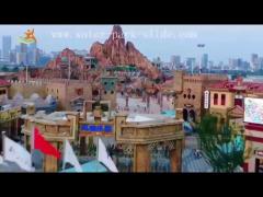 Customized FRP Boomerang Indoor Water Park Slide