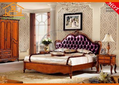 China antique French style Wood carving smart Arabic style Latest double Factory Directly Supply bedroom furniture set for sale