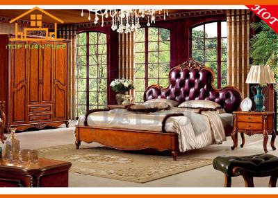 China Antique wooden Hot selling model new design double Classic Italian provincial Antique wooden bedroom furniture set for sale