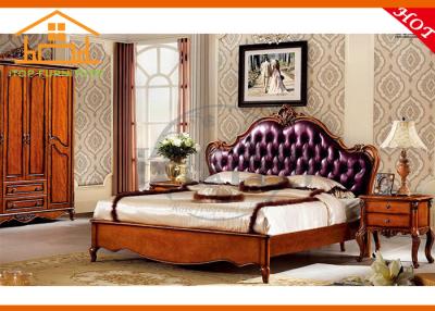 China antique second hand wood bed baroque style turkish hotel melamine modular bedroom furniture set catalog made in vietnam for sale