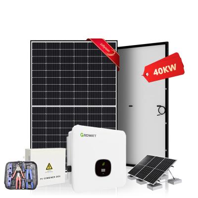 China Photovoltaic PV On Grid Solar Power System Ground Mounting 40KW for sale