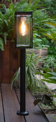 China Replaceable E27 LED Bulbs Solar Lamp Post Lights Warm White 77cm Tall for sale