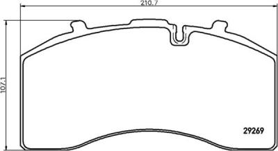 China WVA 29158/29269 Disc Brake Pads for Mercedes  Benz/ SAF for sale