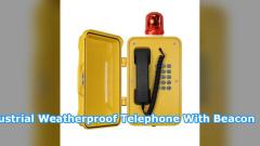 IP67 Industrial Weatherproof Telephone With Beacon , PoE Powered Tunnel Phone