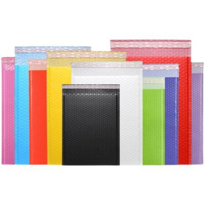 China Light Pink Bubble Polymailers Color Logo Logistics Transport Bubble Bag Mailers Packaging Bags Poly Mail Bubble Mailers Pouches for sale